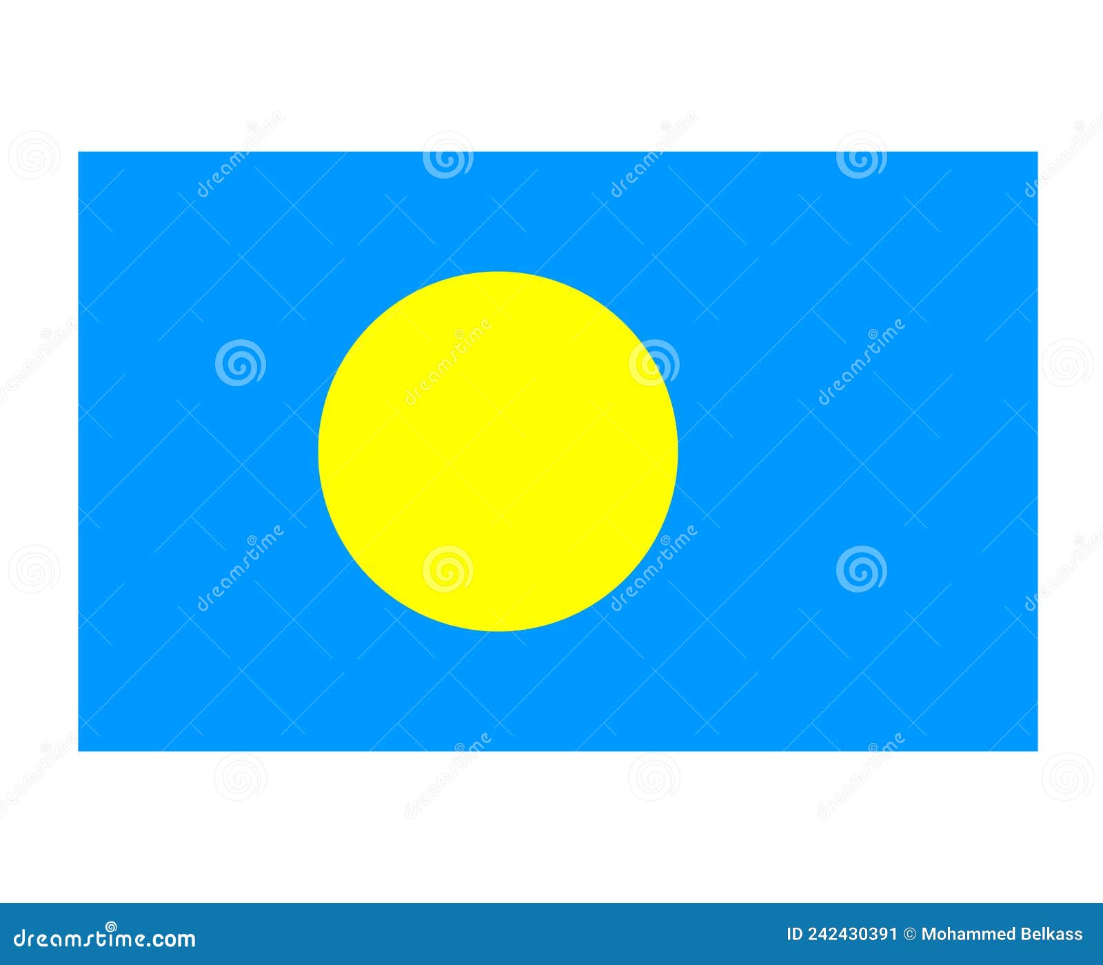 Palau Flag National Oceania Emblem Symbol Icon Vector Stock Vector ...
