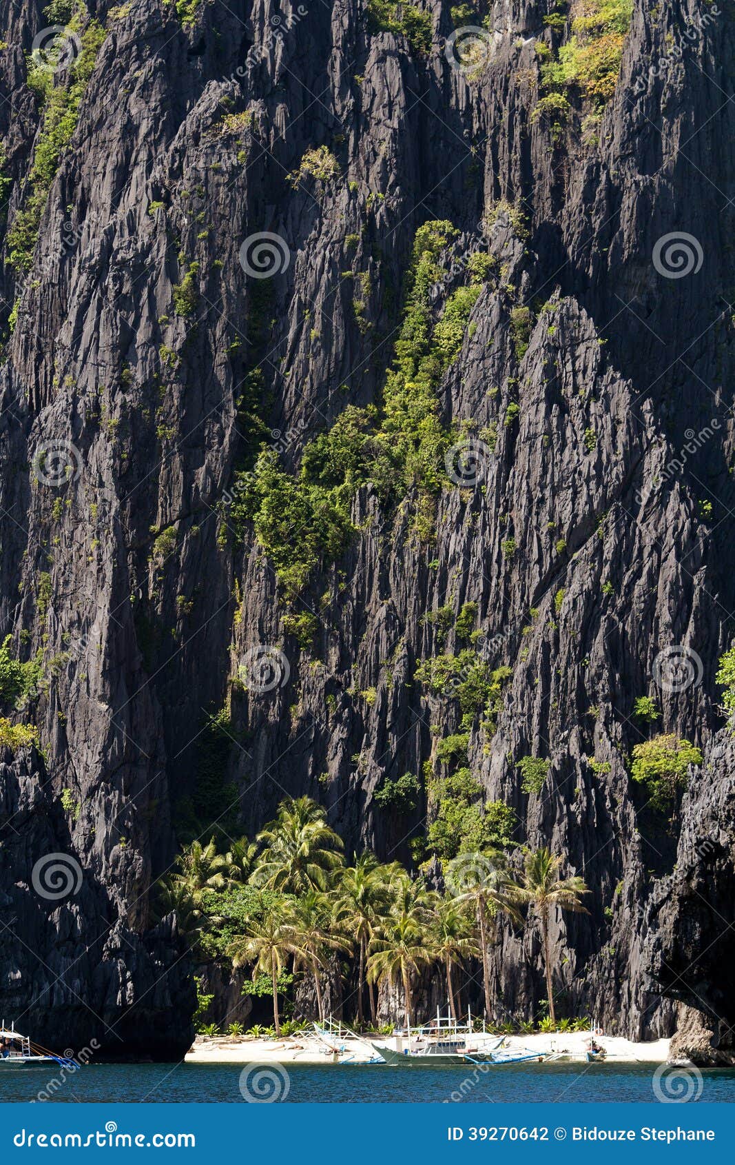Palawan Beach and Limestone Cliffs Editorial Photography - Image of ...
