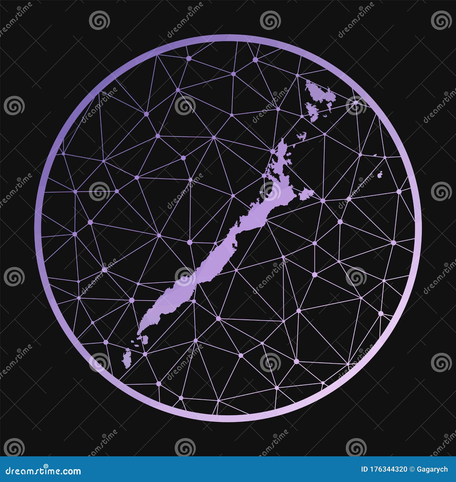 Palawan icon. stock vector. Illustration of pink, island - 176344320