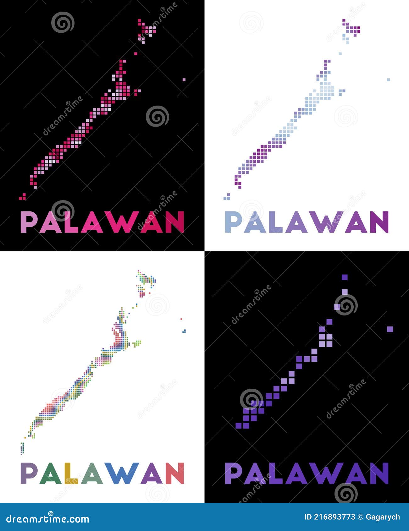 Palawan map. stock vector. Illustration of north, earth - 216893773
