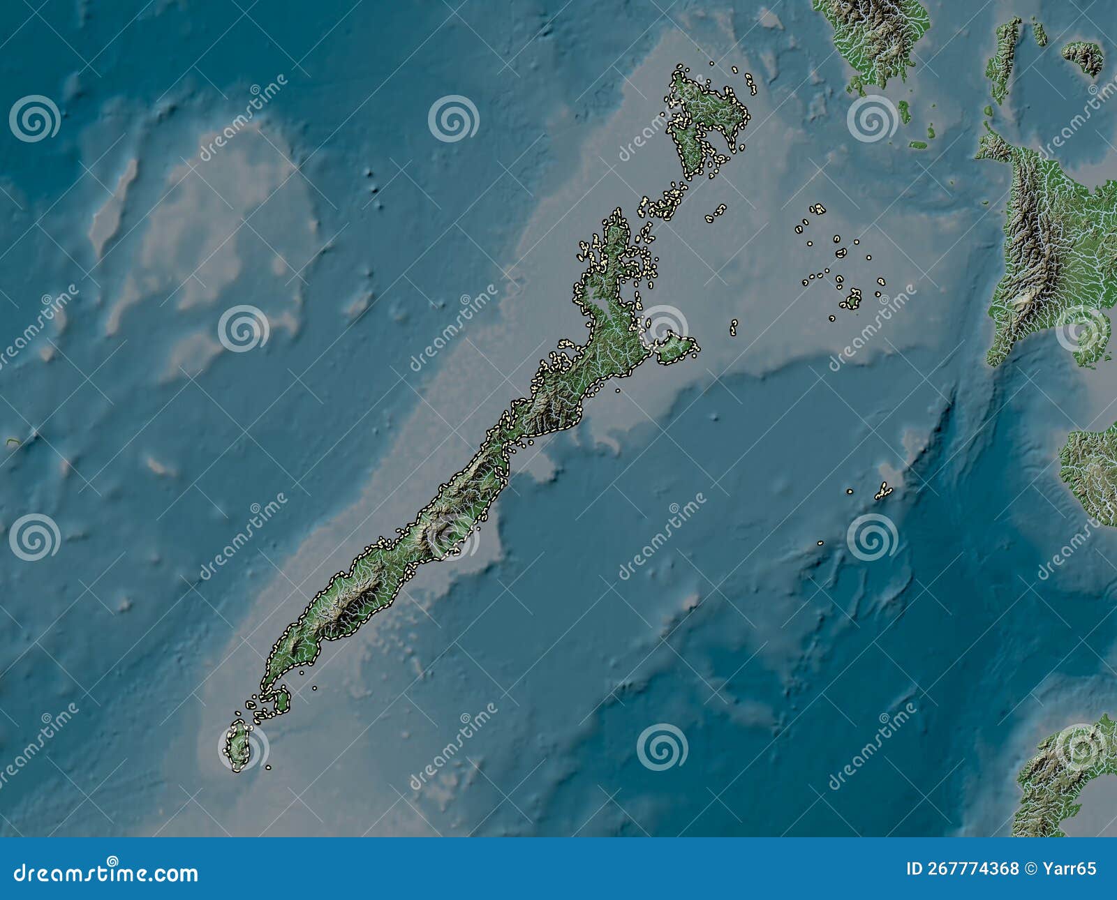 Palawan, Philippines. Wiki. No Legend Stock Illustration - Illustration ...