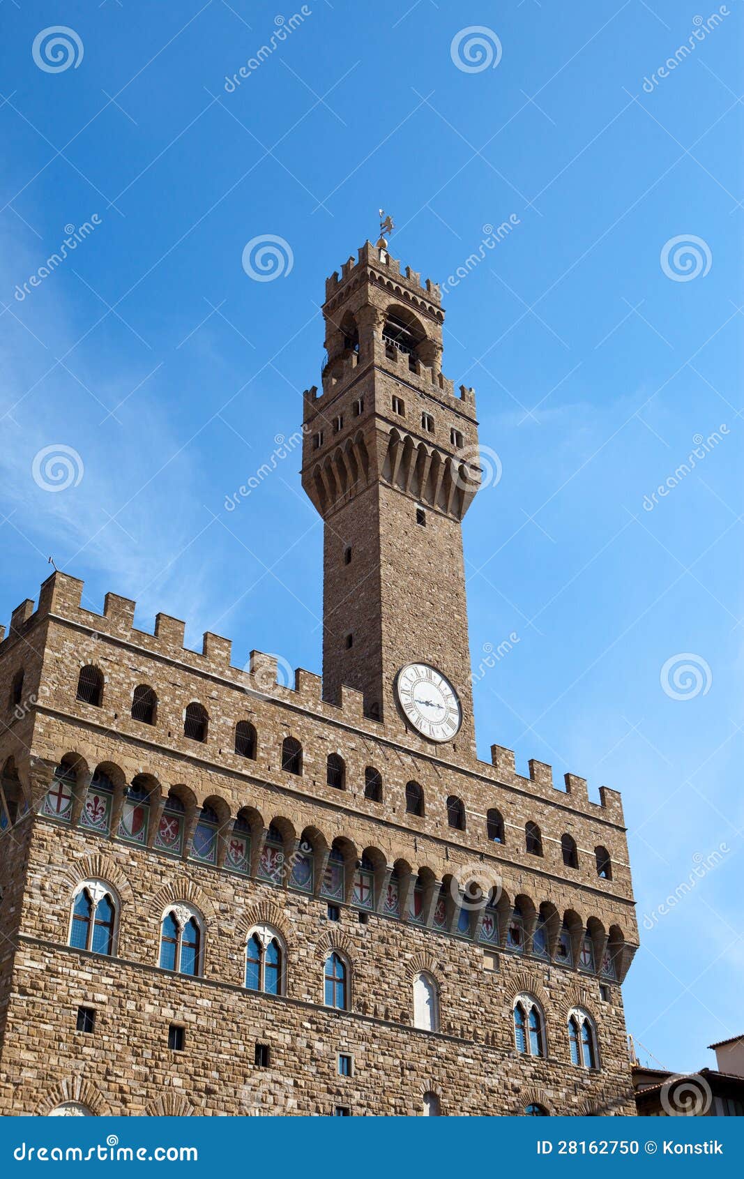 Palazzo Vecchio in Signoria Square, Florence Stock Photo - Image of ...