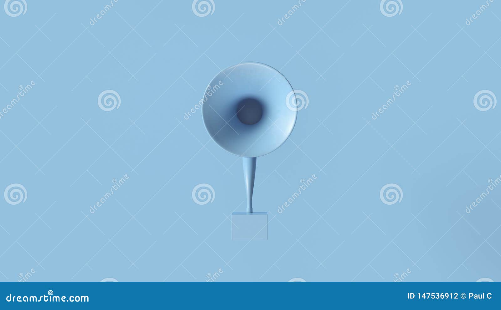 Pale Blue Digital Gramophone Stock Illustration - Illustration of ...
