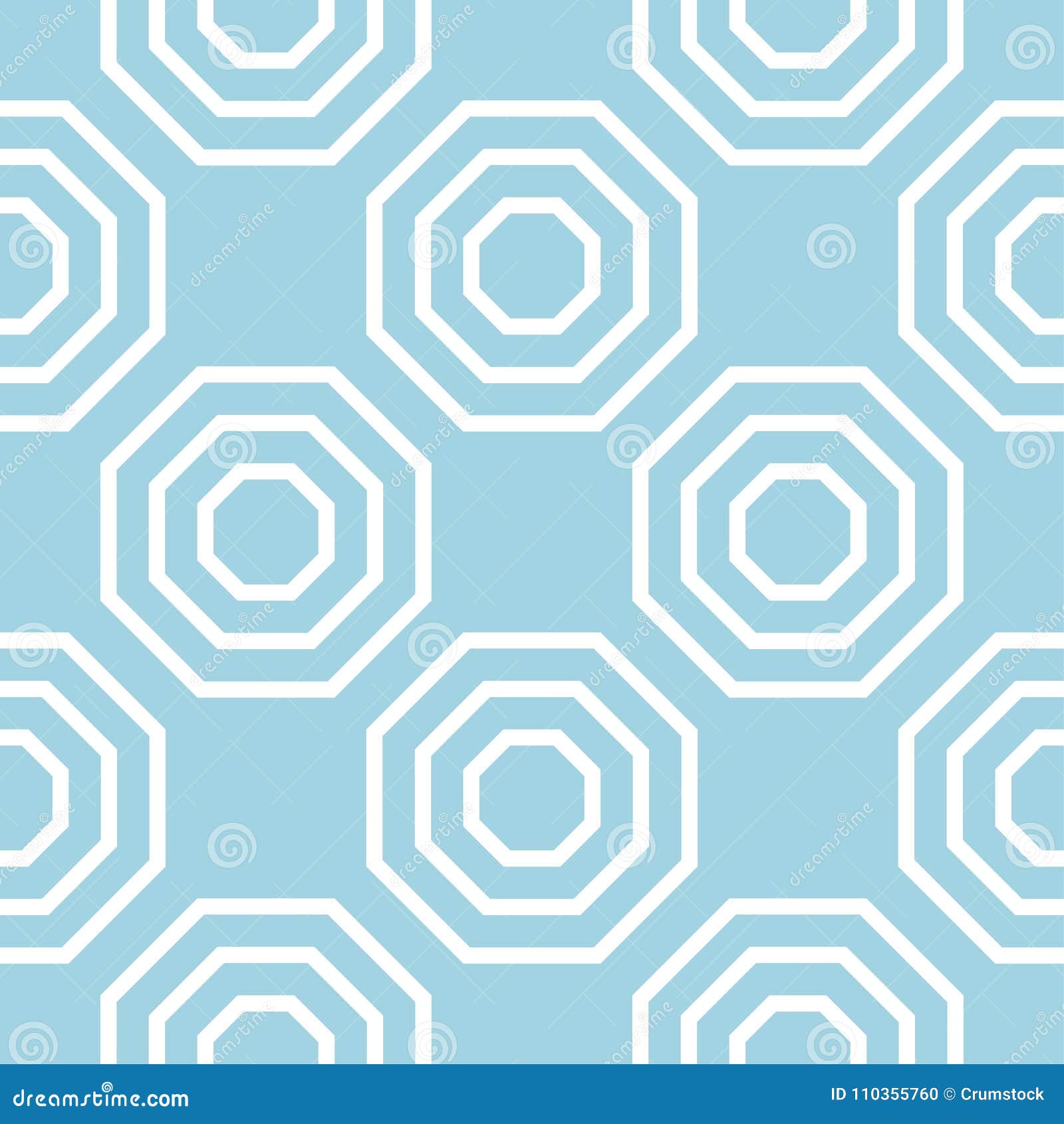 Pale Blue Geometric Print. Seamless Pattern Stock Vector - Illustration ...