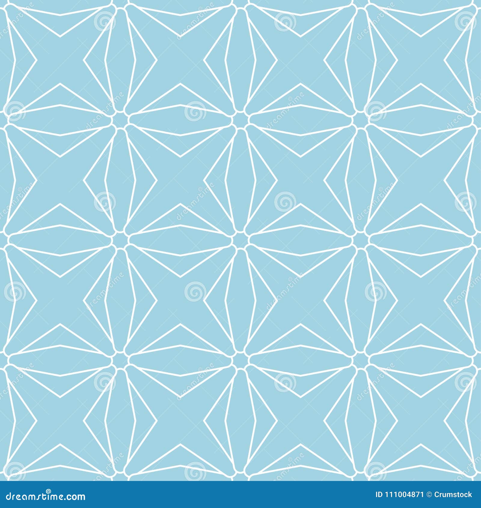 Pale Blue Geometric Print. Seamless Pattern Stock Vector - Illustration ...