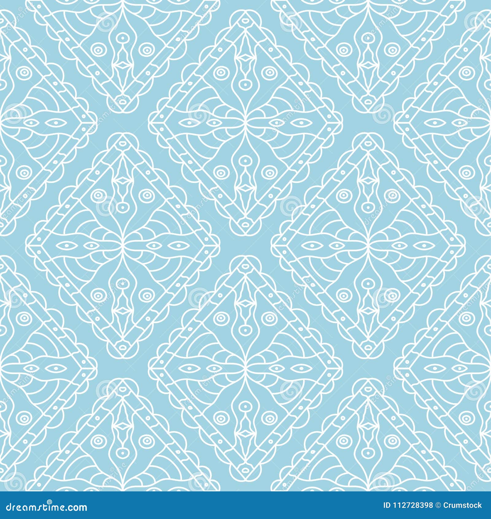 Pale Blue Geometric Print. Seamless Pattern Stock Vector - Illustration ...