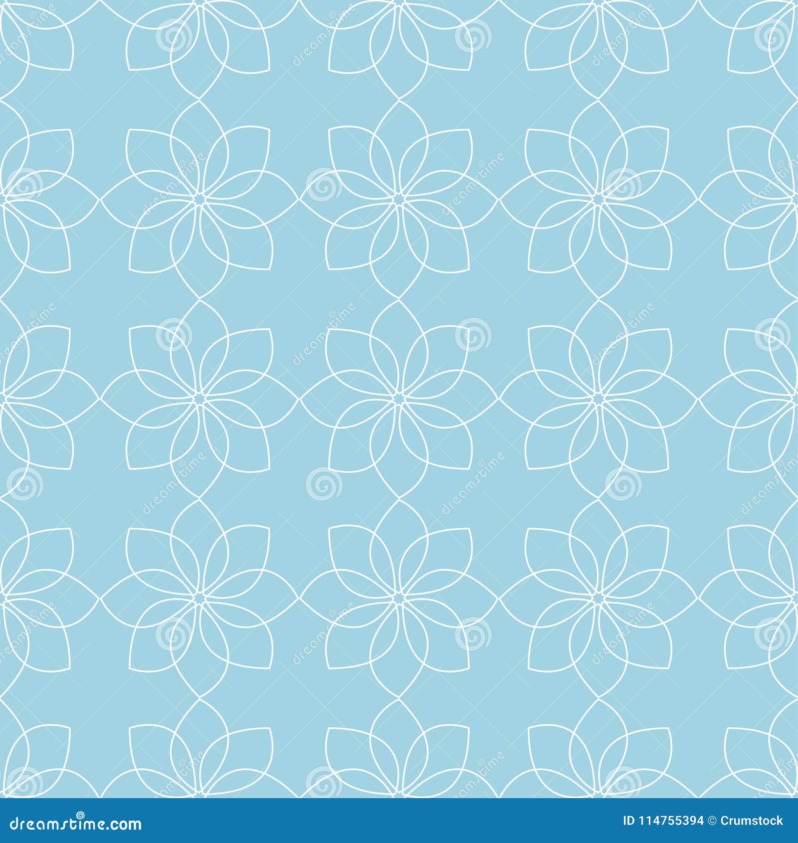 Pale Blue Geometric Print. Seamless Pattern Stock Vector - Illustration ...
