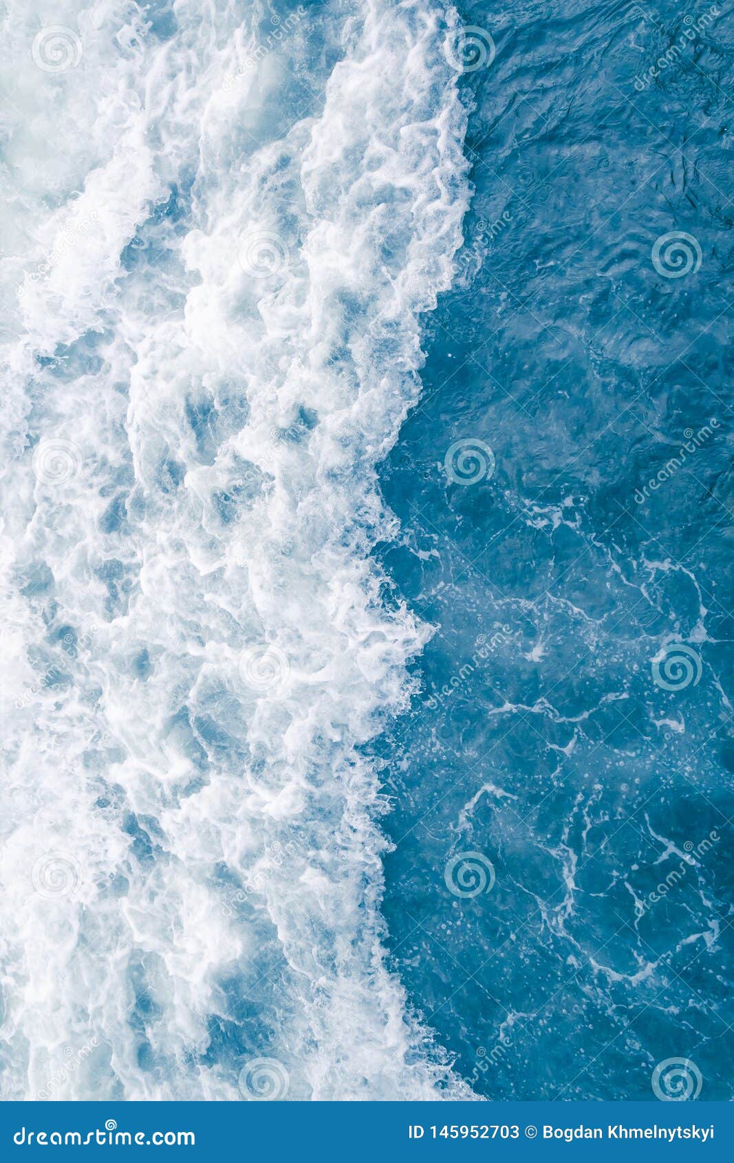Pale Blue Sea Wave during High Summer Tide, Abstract Ocean Background ...