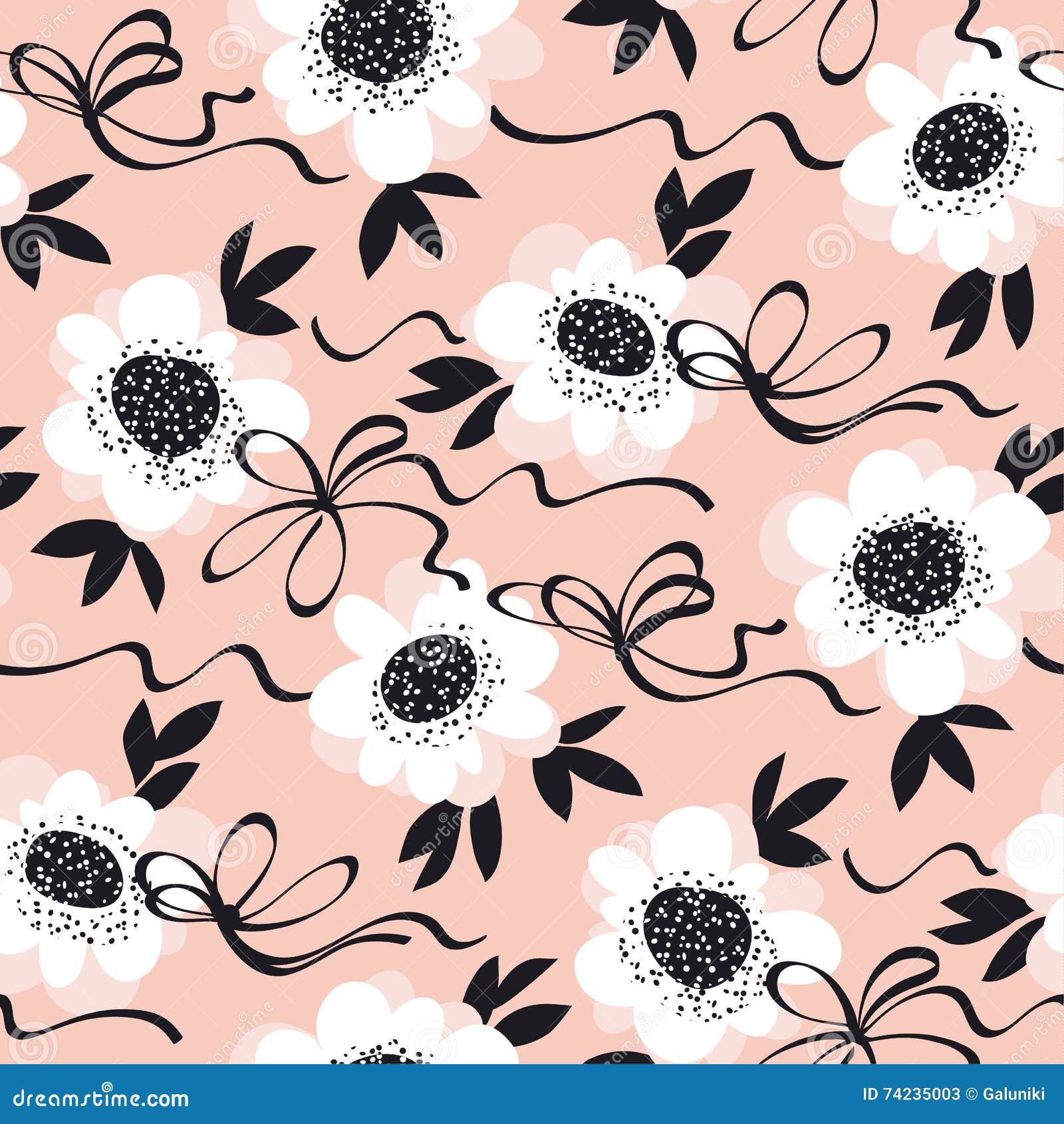 Pale Color Abstract Rose Flowers Seamless Pattern. Stock Vector ...