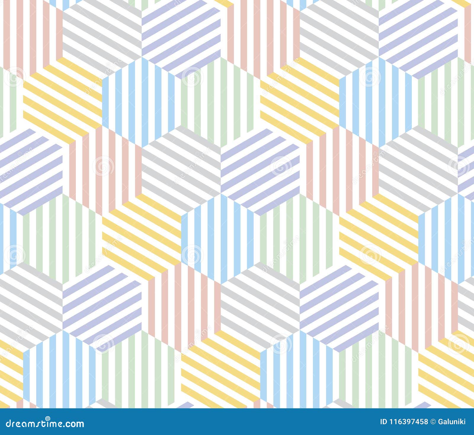 Pale Color Hexagon Pattern Seamless Pattern for Summer Projects Stock ...