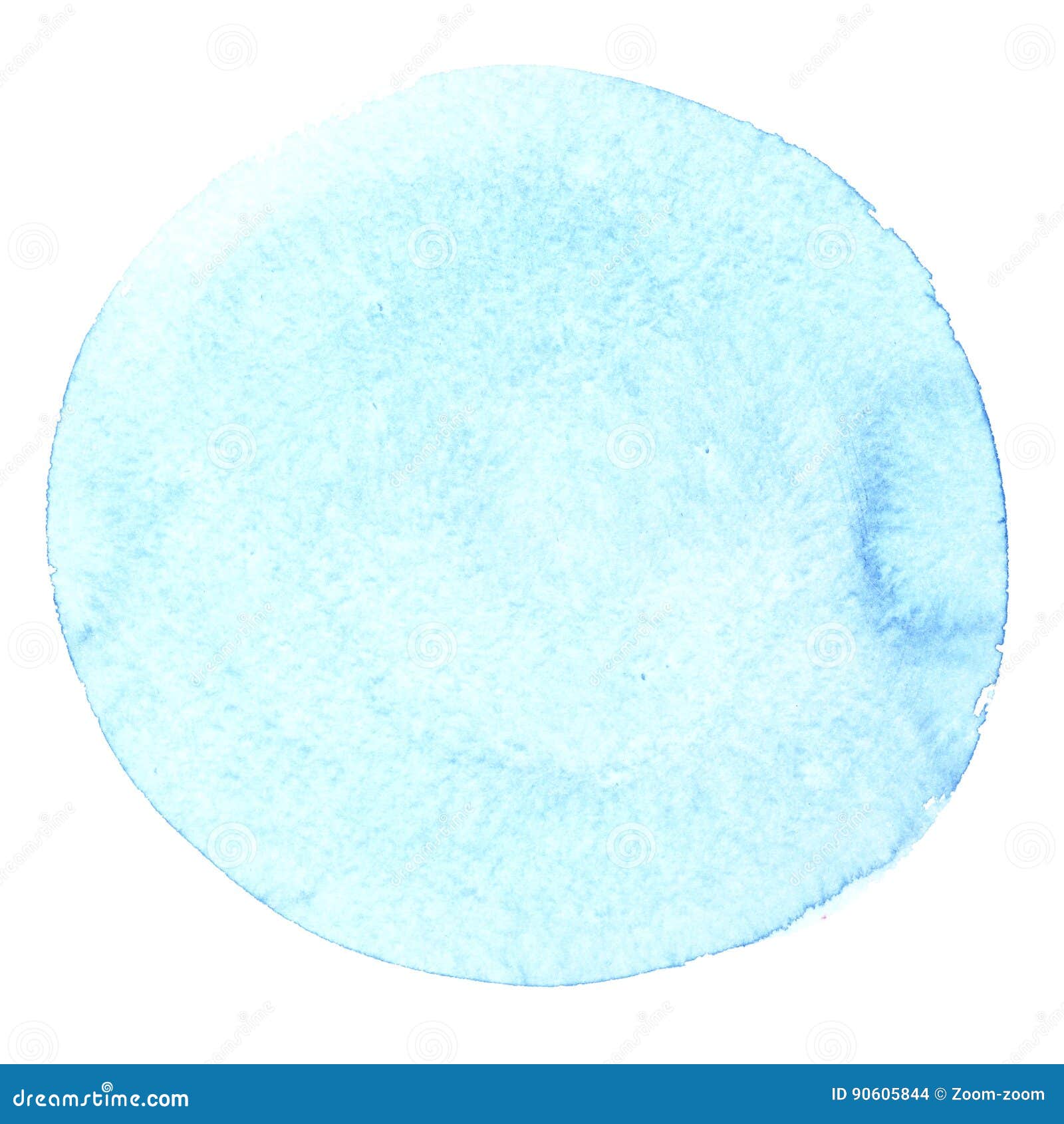 Pale Cyan Blue Watercolor Circle Stock Illustration - Illustration of ...