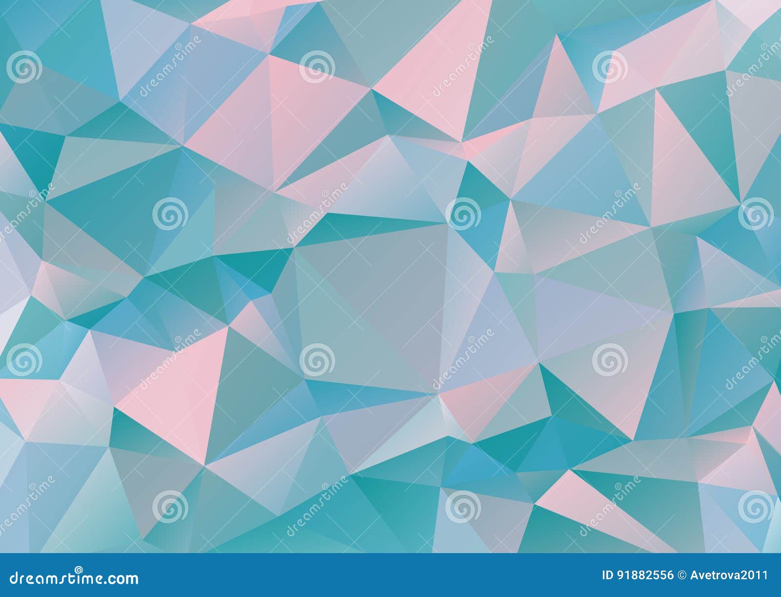 Pale Dusty Pink and Blue Triangular Background. Polygonal Geometric ...