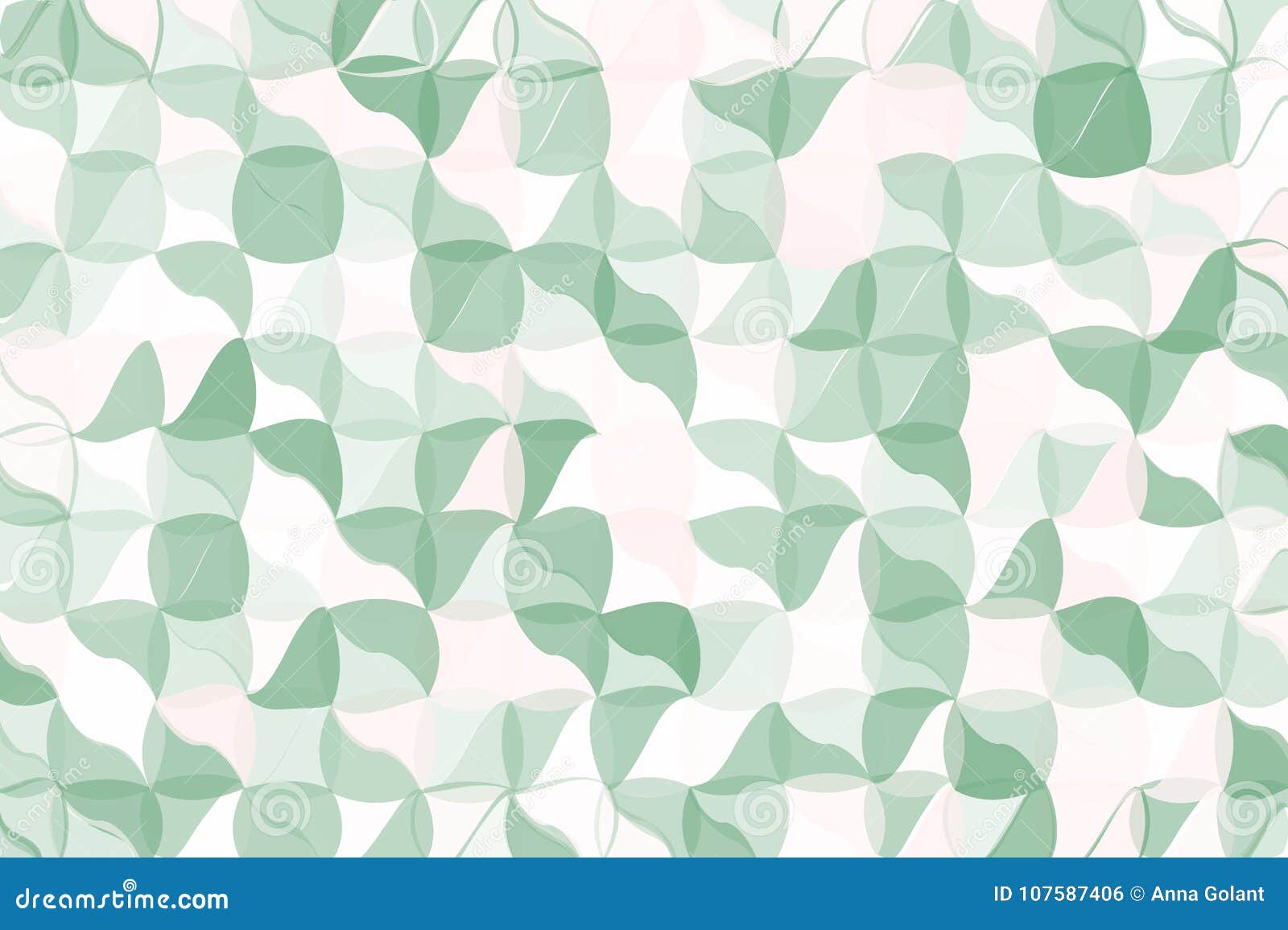 Pale Green, Beige Polygonal Abstract Background. Low Poly Crystal ...