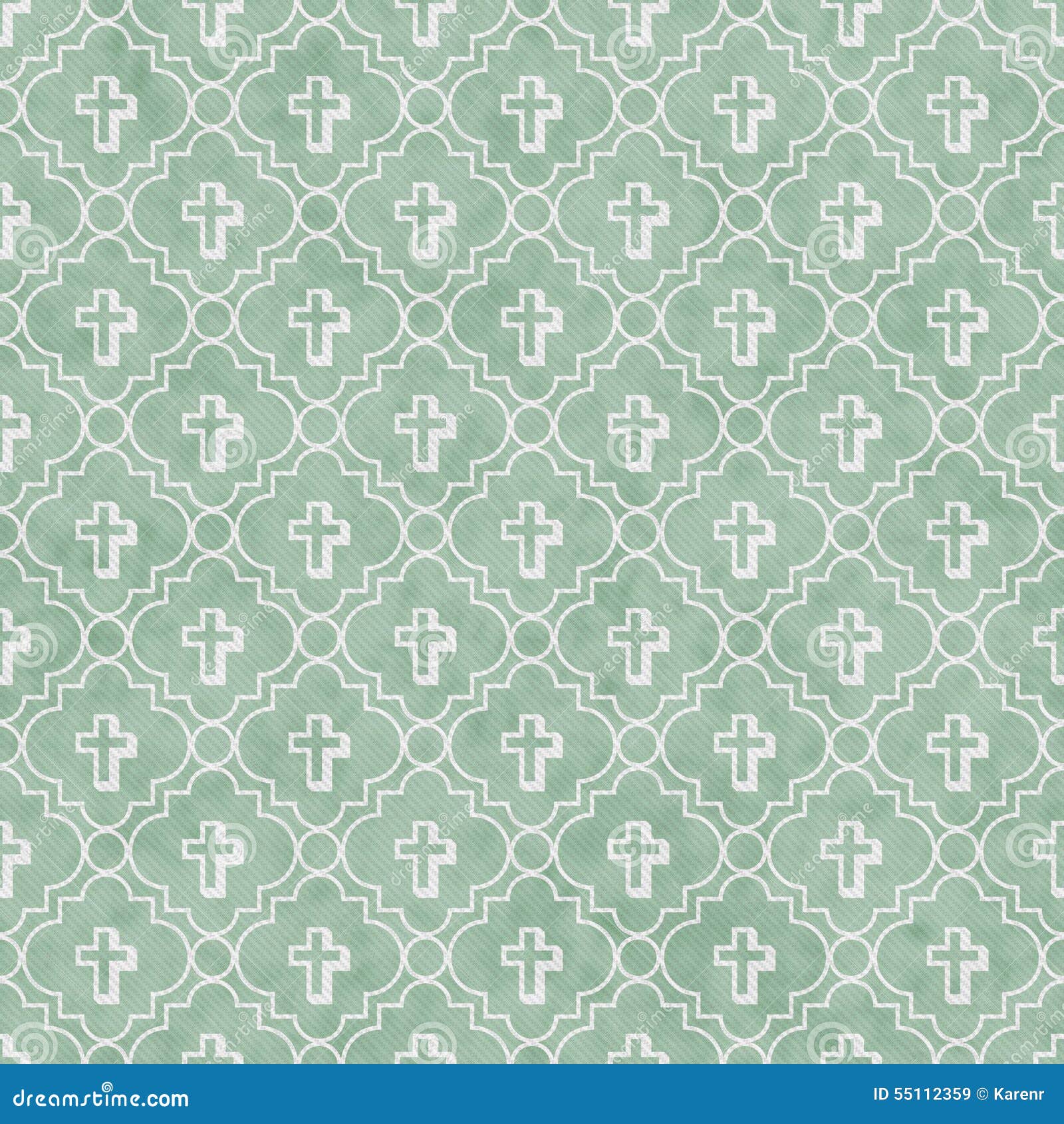 Pale Green and White Cross Symbol Tile Pattern Repeat Background Stock ...