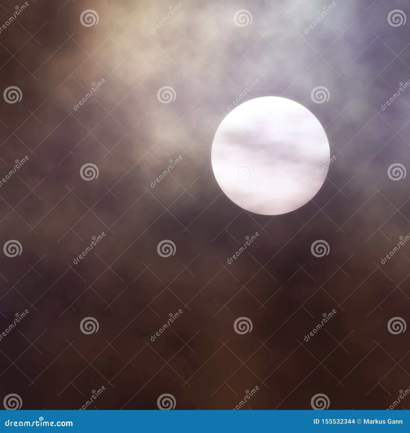 Pale Moon Clouds Background Stock Illustration - Illustration of spot ...