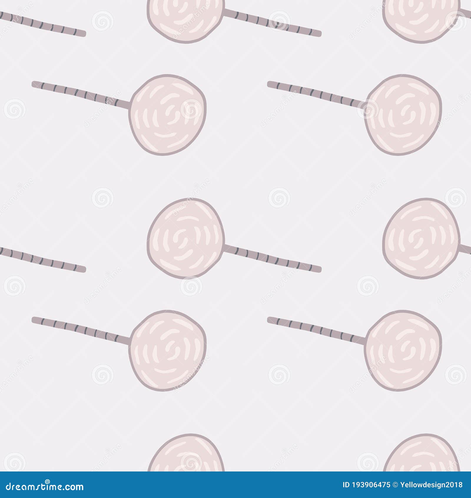 Pale Seamless Lollipop Silhouettes Pattern. Candy Elements and ...