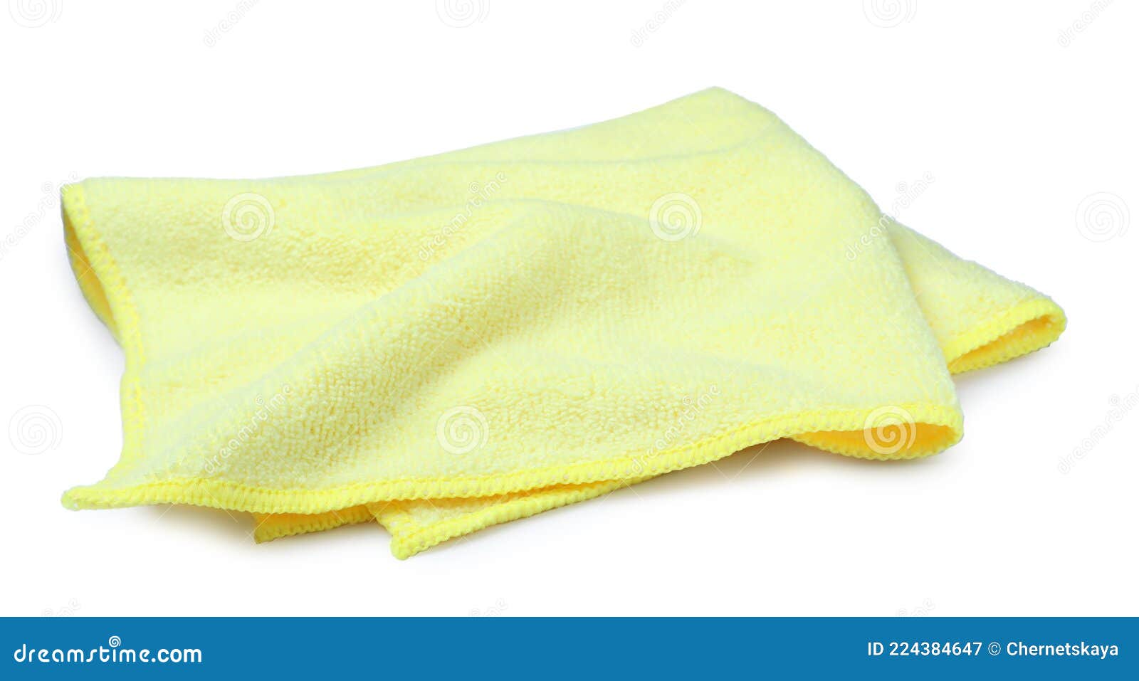 Pale Yellow Microfiber Cloth Isolated on White Stock Image - Image of ...