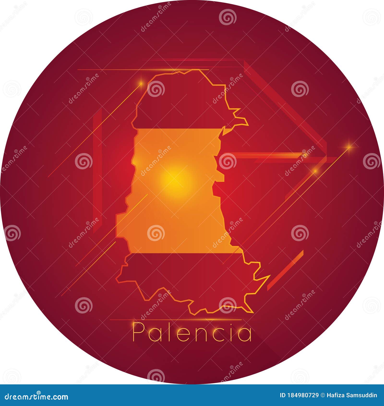 Palencia Map. Vector Illustration Decorative Design Stock Illustration ...