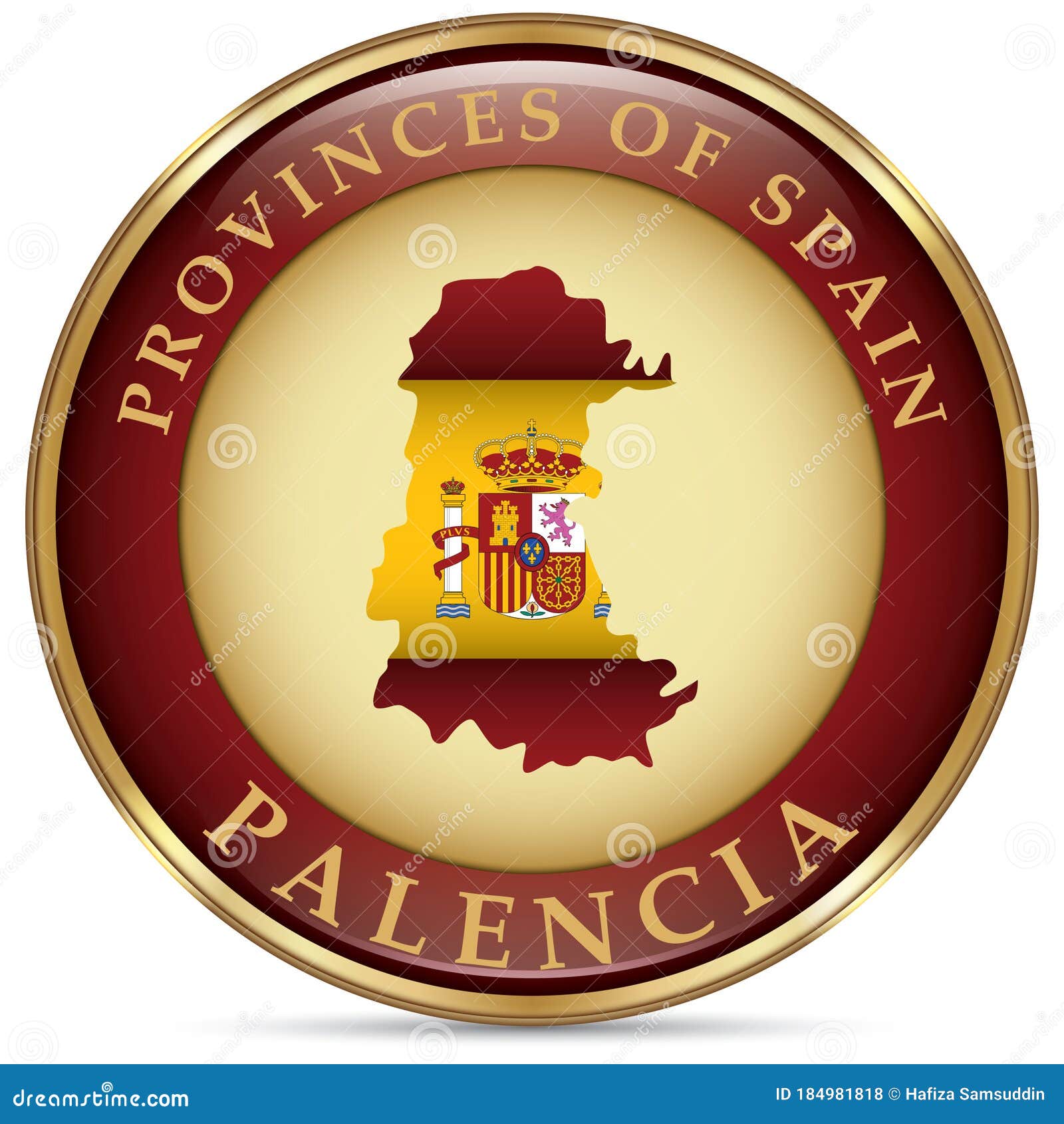 Palencia Map. Vector Illustration Decorative Design Stock Illustration ...