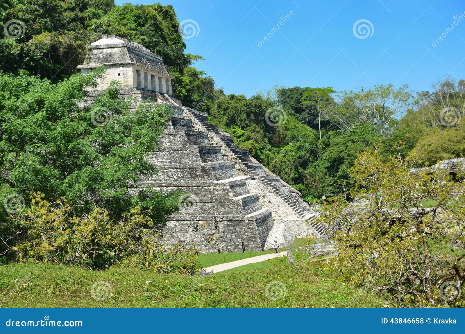Palenque Ancient Mayan Temples Stock Photo - Image of ancient, forest ...