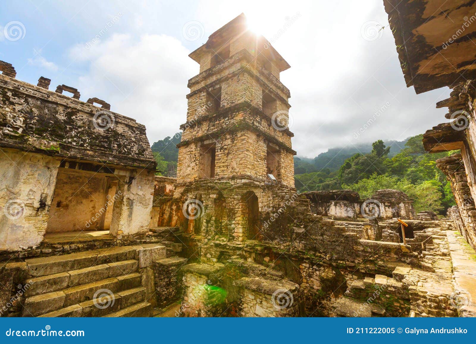 Ancient Palenque Maya Archaeological Site Royalty-Free Stock Photo ...