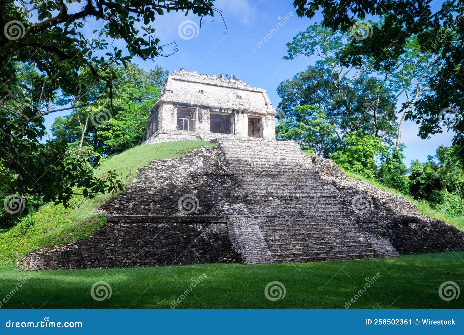 Palenque Archaeological Site in Mexico Stock Image - Image of landmark ...