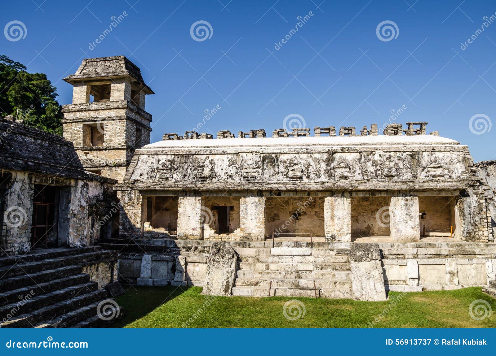 Palenque - Mayan City Ruins Stock Image - Image of america, heritage ...