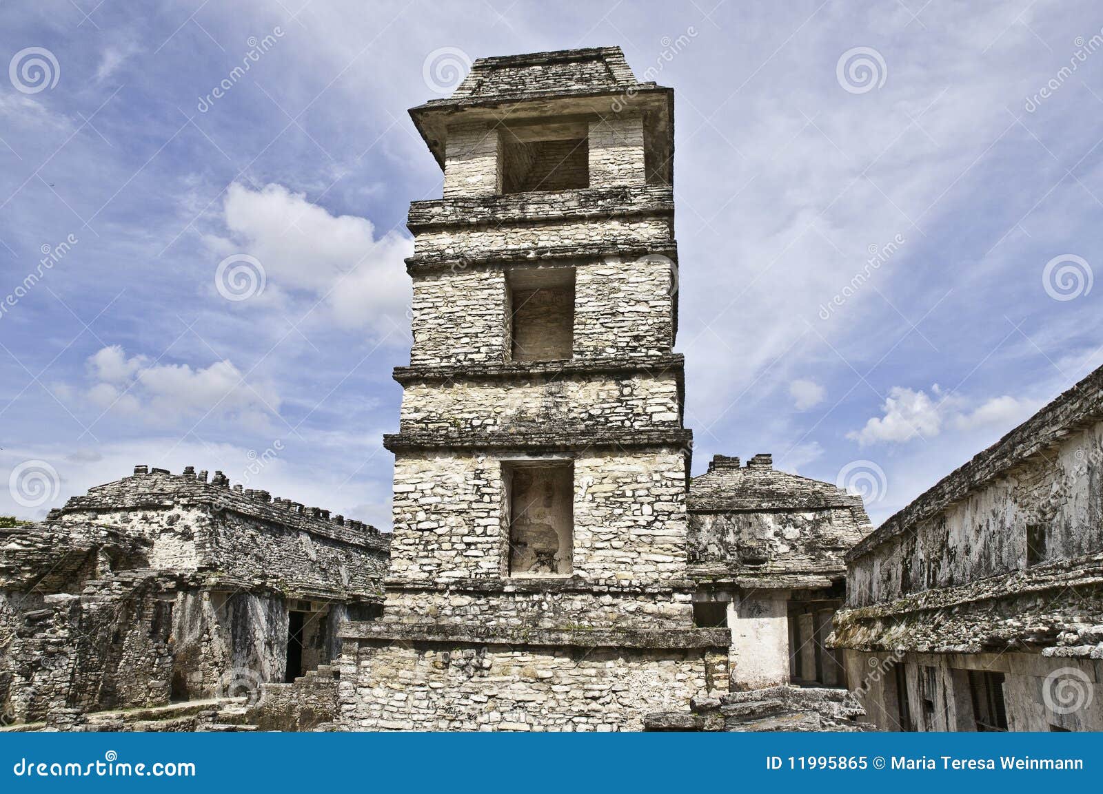 Palenque - observatorio imagen de archivo. Imagen de ruinas - 11995865