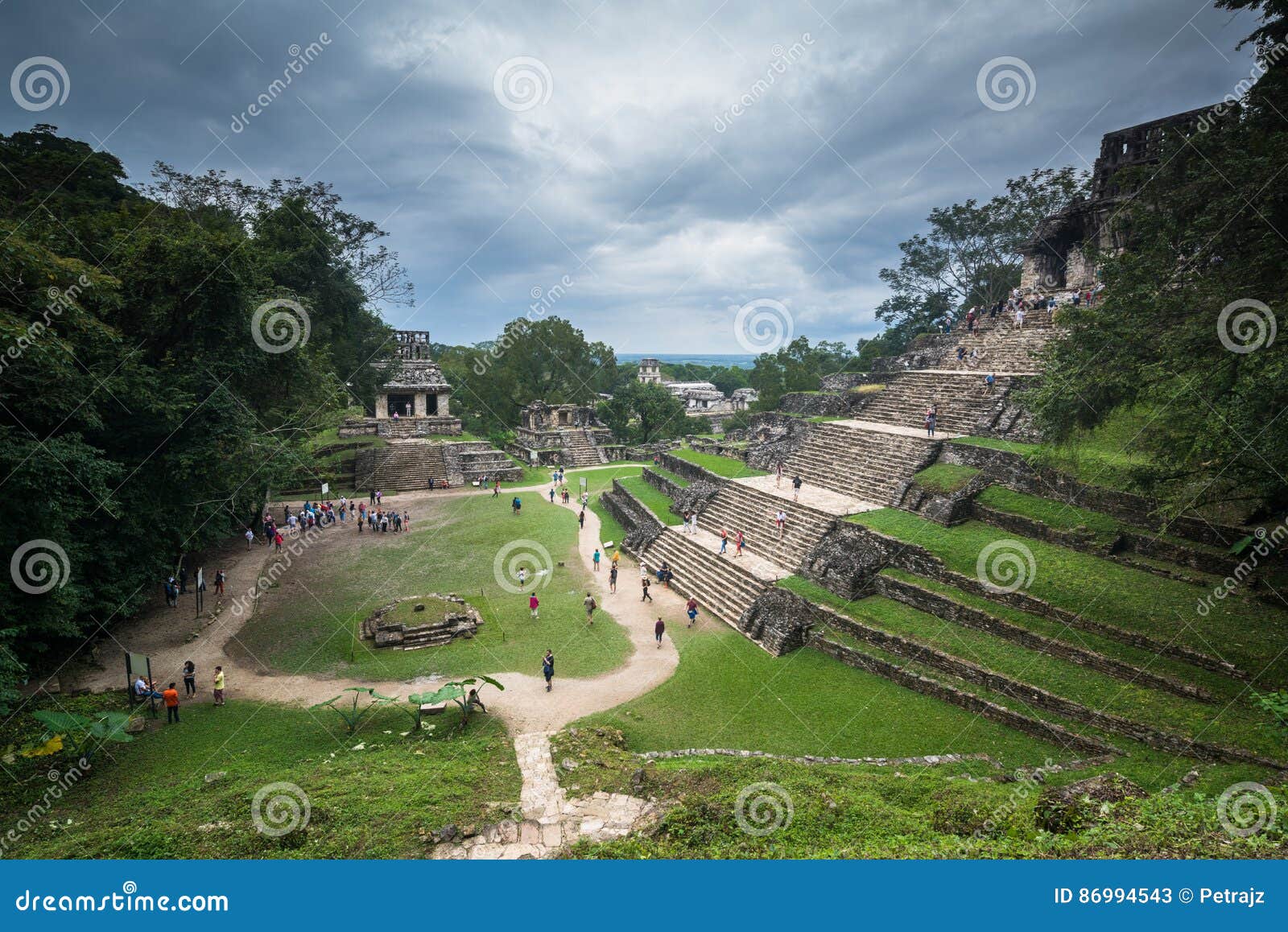 Palenque ruins editorial stock photo. Image of jungle - 86994543
