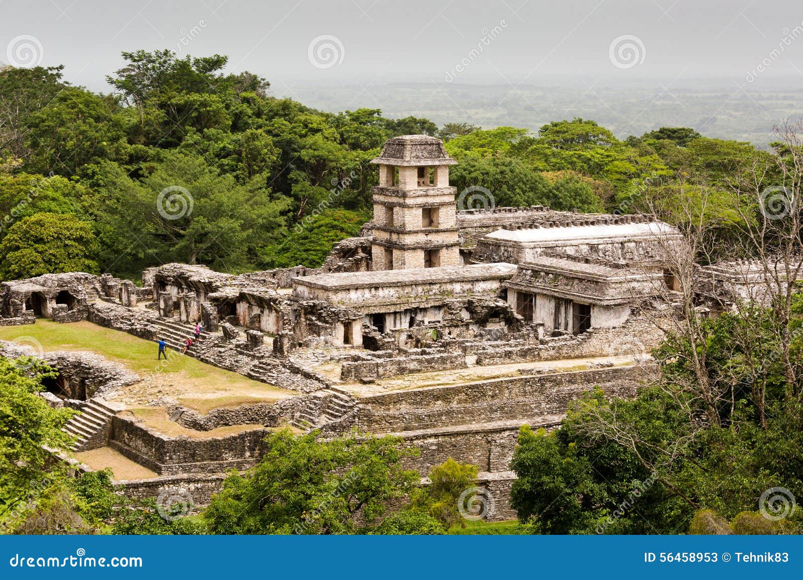 Palenque ruins editorial stock photo. Image of tower - 56458953