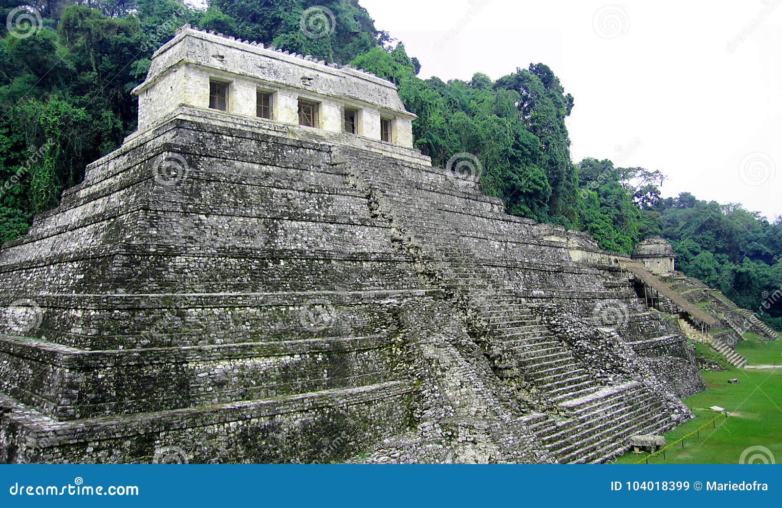 Temple of Inscriptions stock image. Image of construction - 104018399