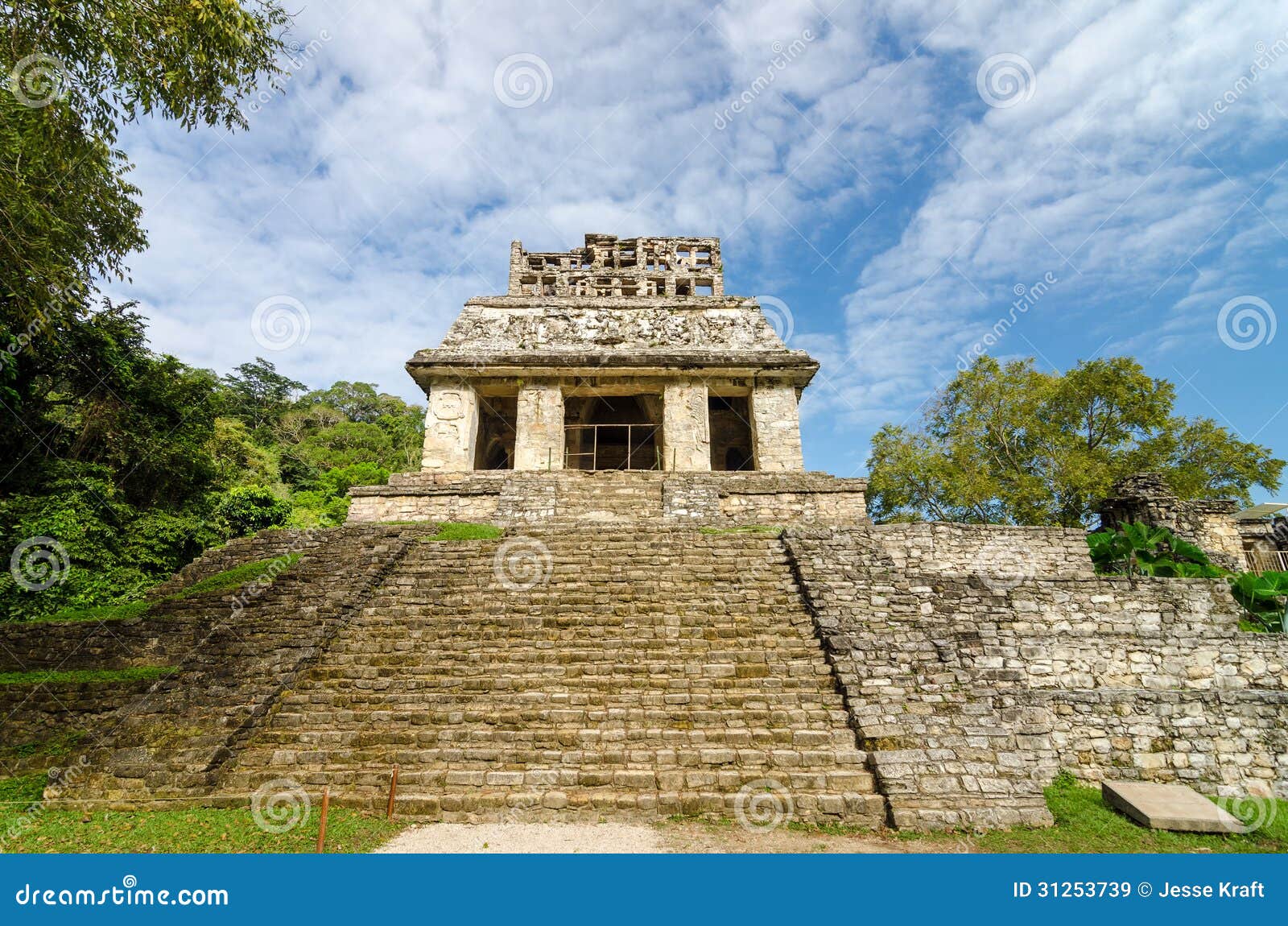 Palenque Temple Steps stock image. Image of archeology - 31253739