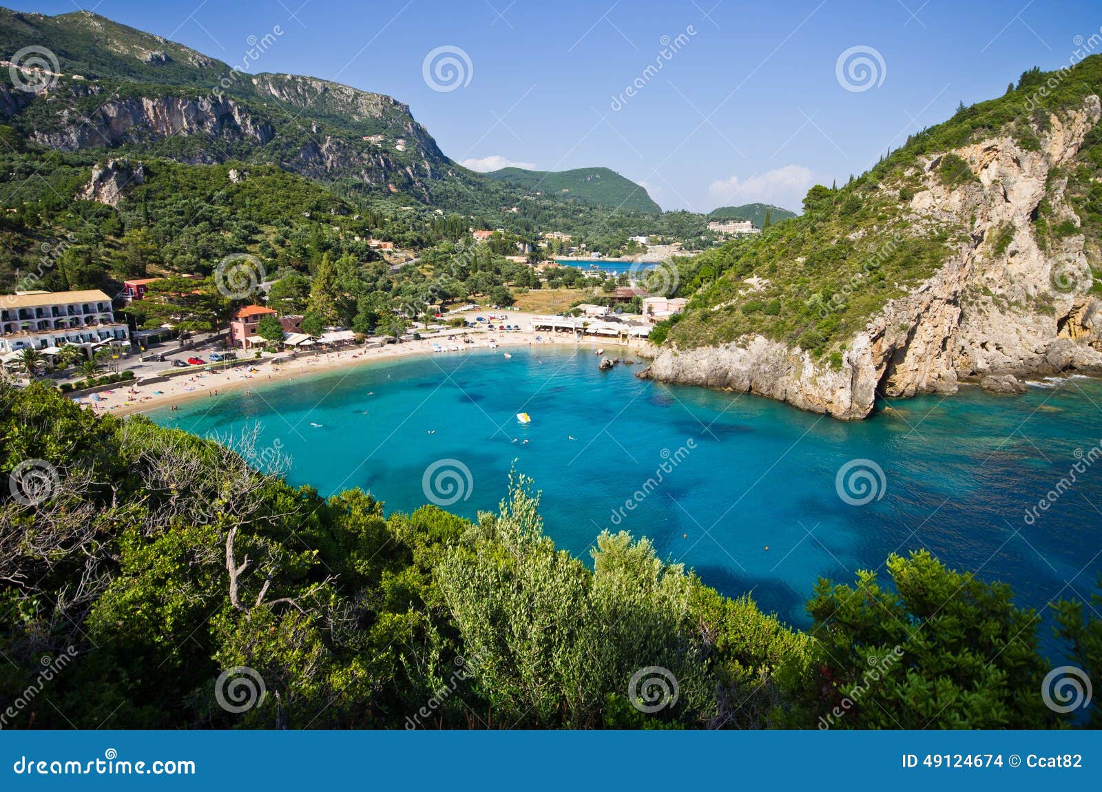 Corfu, Greece. Courtyard Of The Theotokos Monastery Also Known As ...