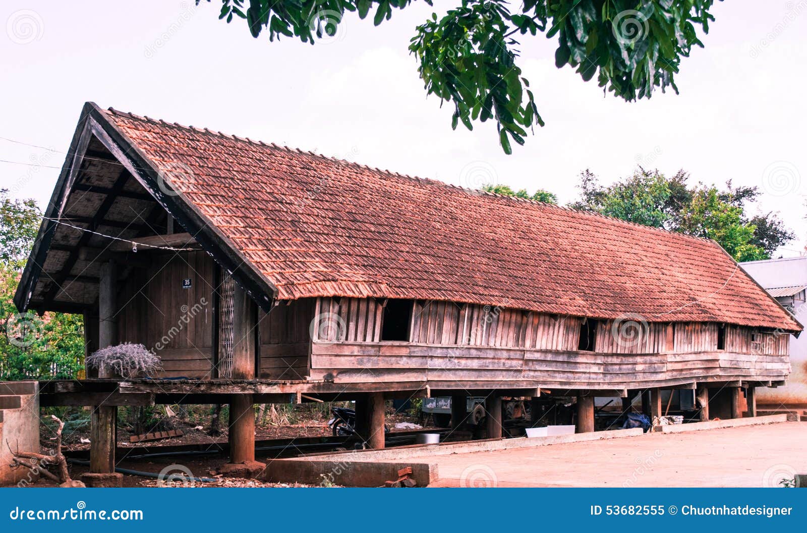 Paleolithic Thatched Huts in Buon Don, Daklak, Vietnam Stock Image ...