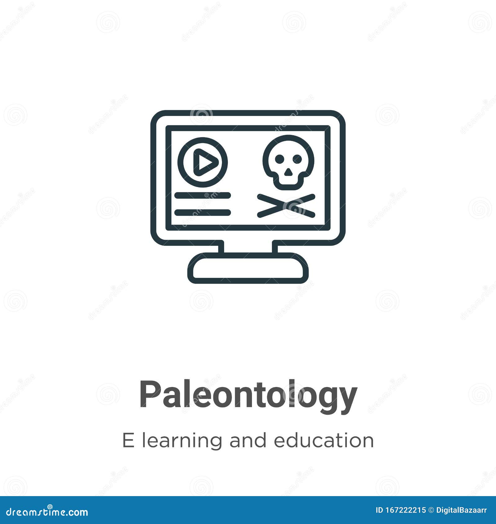 Paleontology Outline Vector Icon. Thin Line Black Paleontology Icon ...