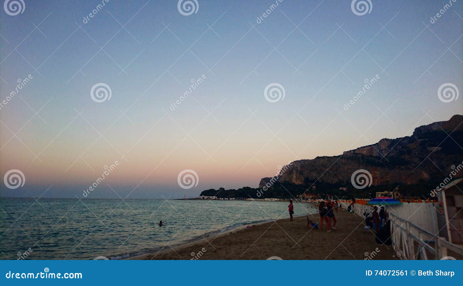 Palermo Beaches stock image. Image of palermo, sunset - 74072561