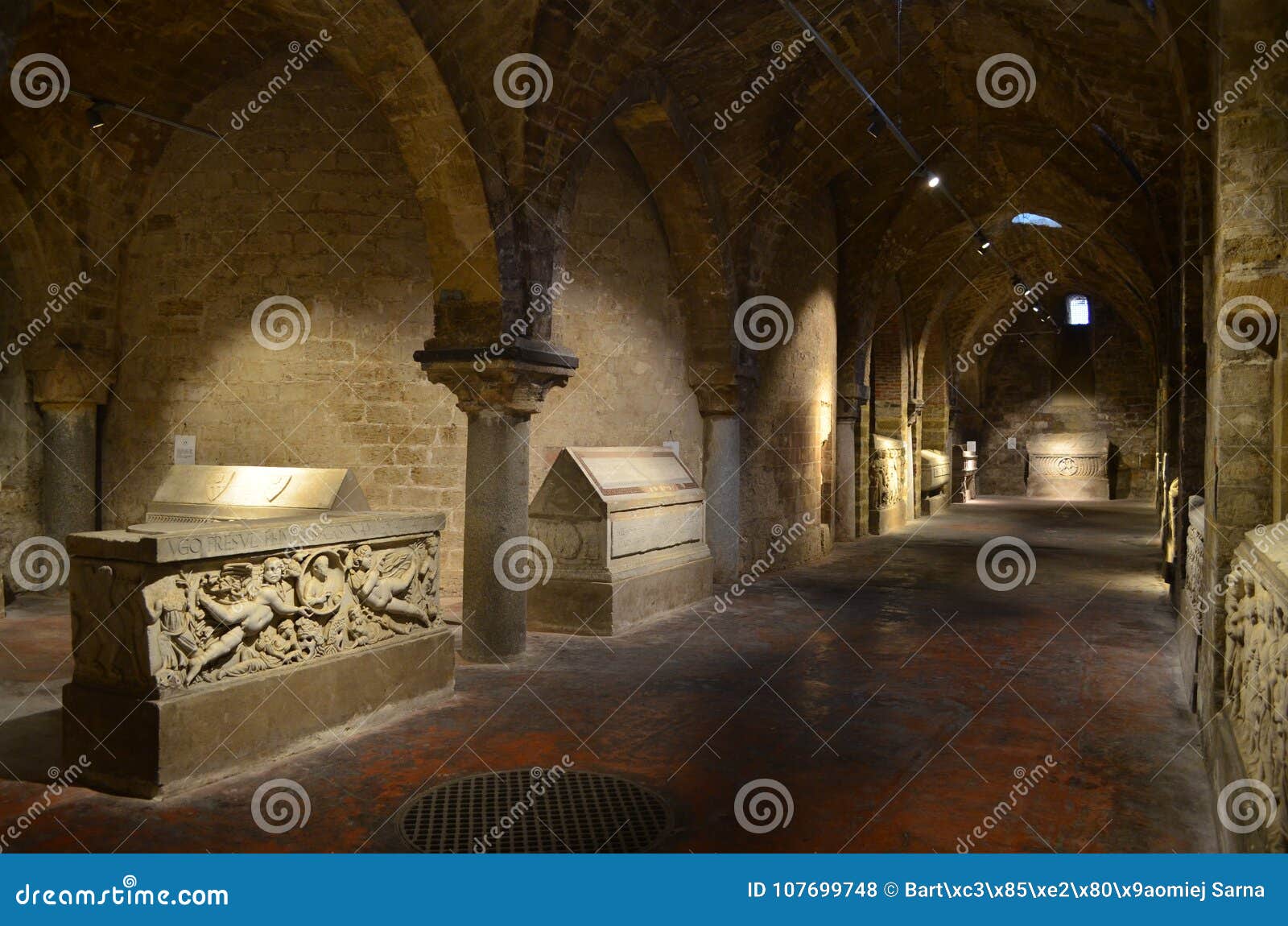Palermo Cathedral Crypt and Its Tombs Stock Photo - Image of burial ...