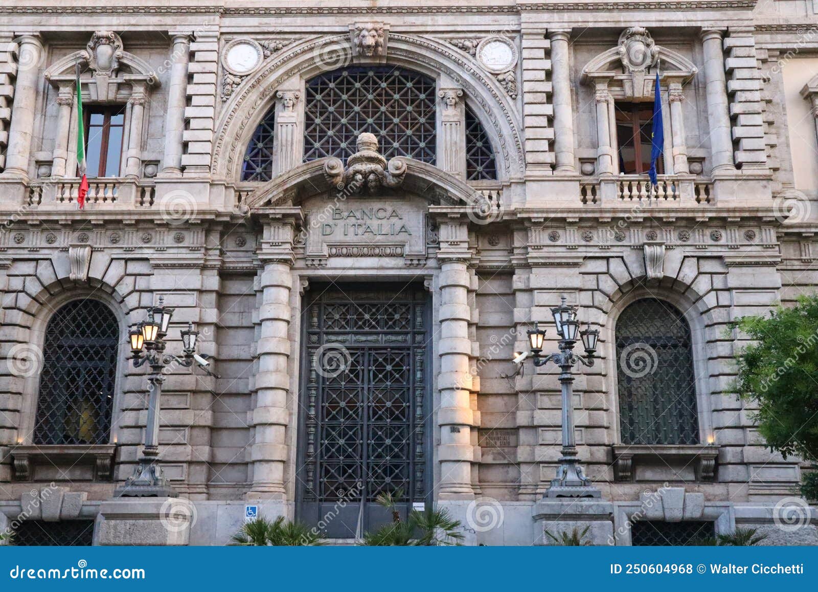 Palermo, Sicily Italy: Bank of Italy in Downtown of Palermo Editorial ...