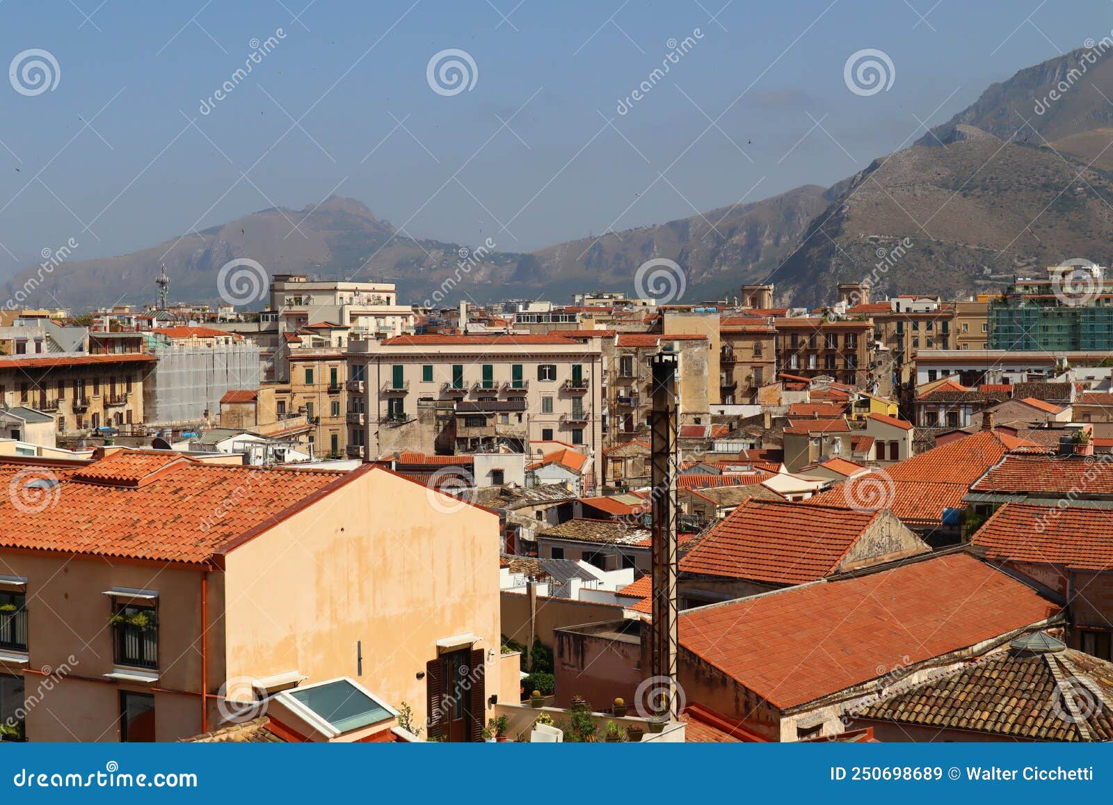 Palermo, Sicily Italy: Panoramic View of Palermo Stock Image - Image of ...