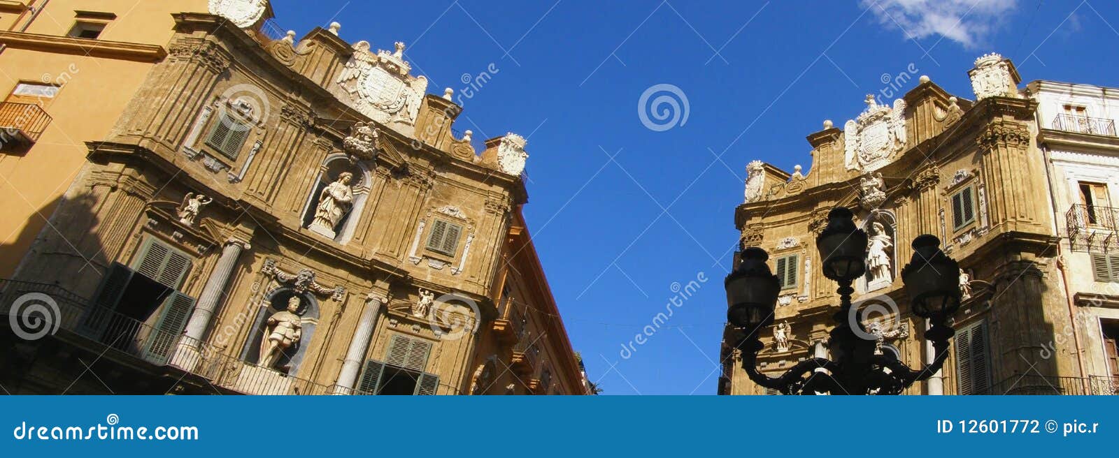 Palermo Street Panorama, Sicily - Italy Stock Photo - Image of ...