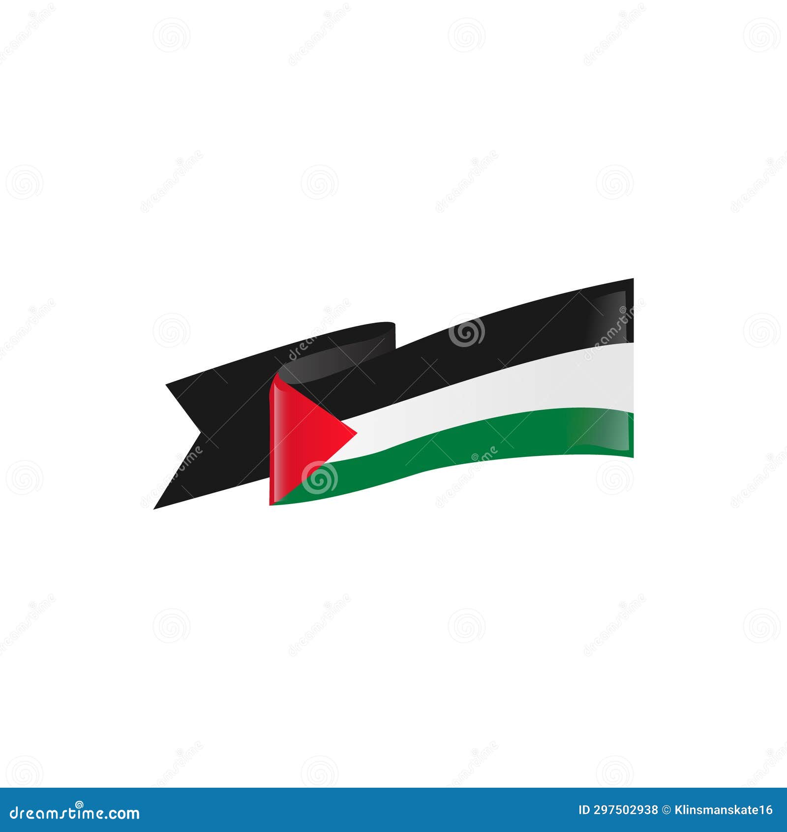 Palestine Flag Banner Design Isolated Stock Vector - Illustration of ...