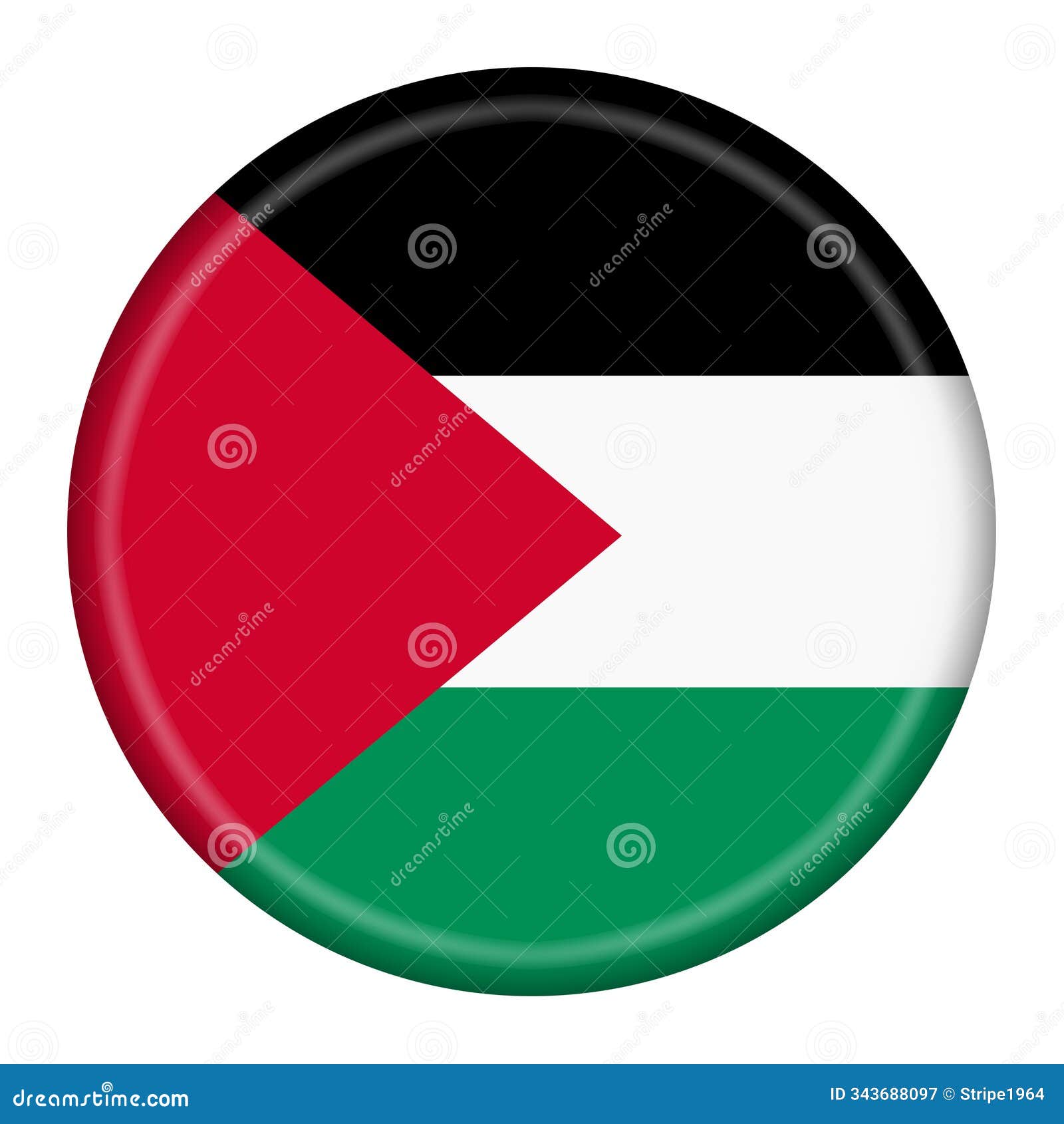 Palestine Flag Button 3d Illustration with Clipping Path Stock ...
