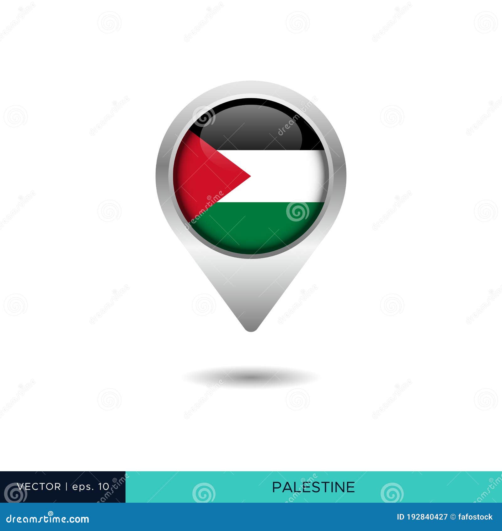 Palestine Flag Map Pin Vector Design Template. Stock Vector ...