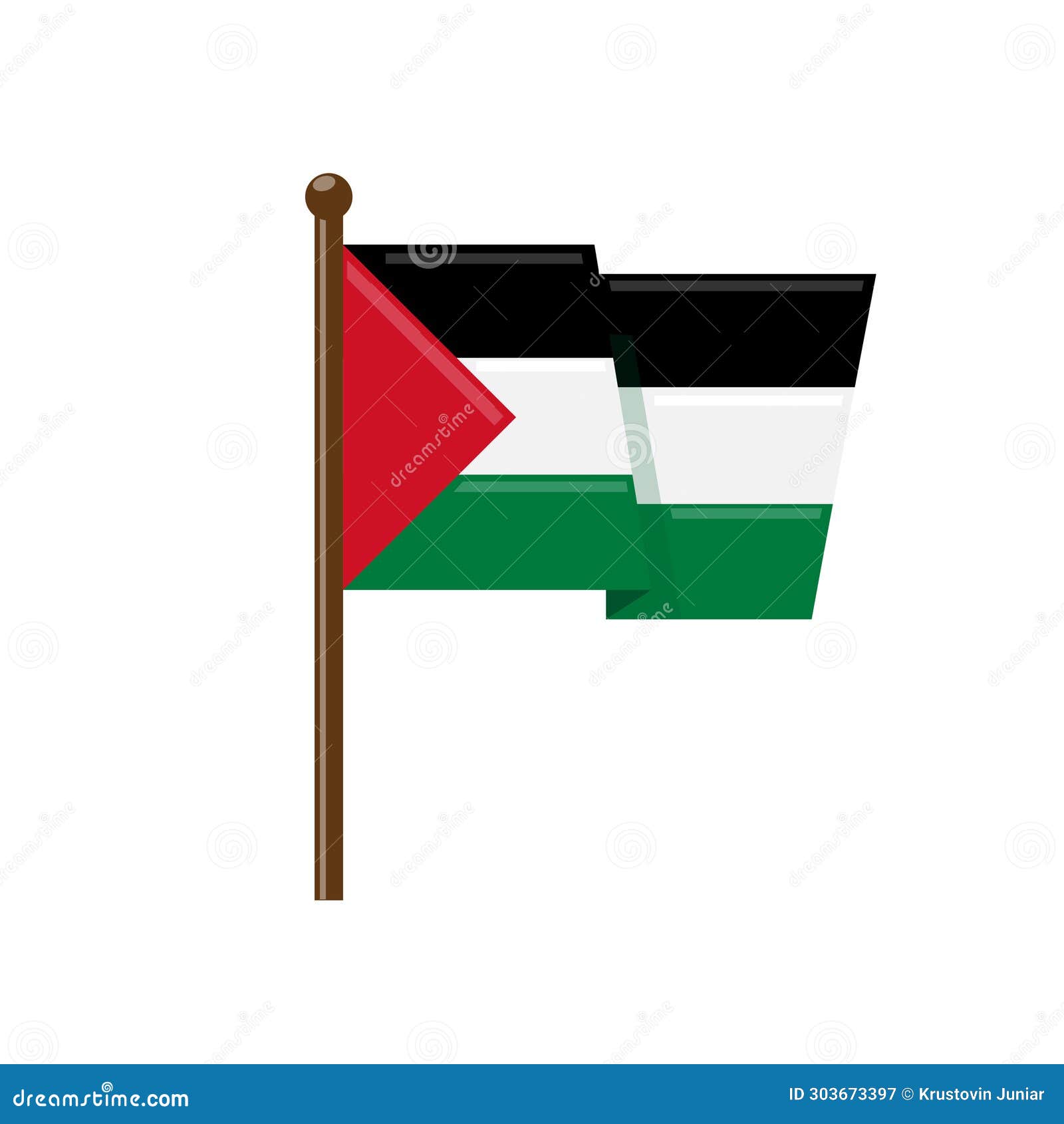 Palestine flag vector icon stock vector. Illustration of patriotic ...