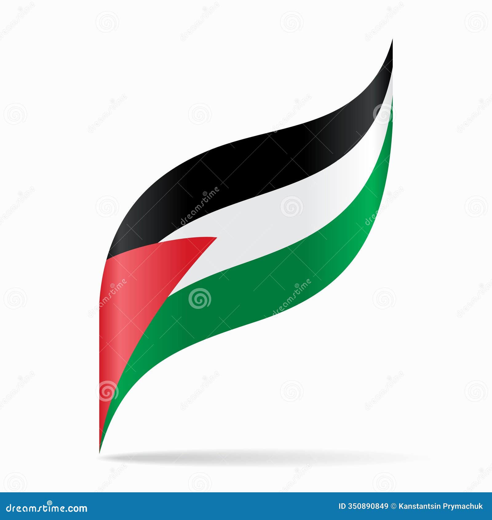 Palestine Flag Wavy Background Layout. Vector Illustration. Stock ...