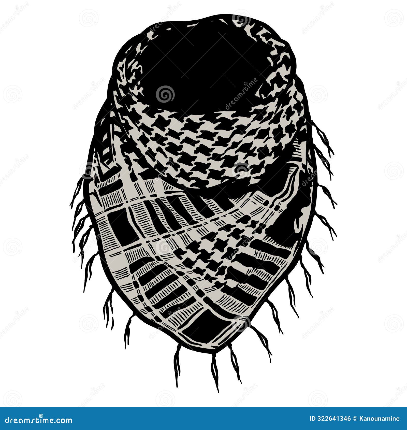 Palestine Keffiyeh Scarf Vector Illustration Stock Vector ...