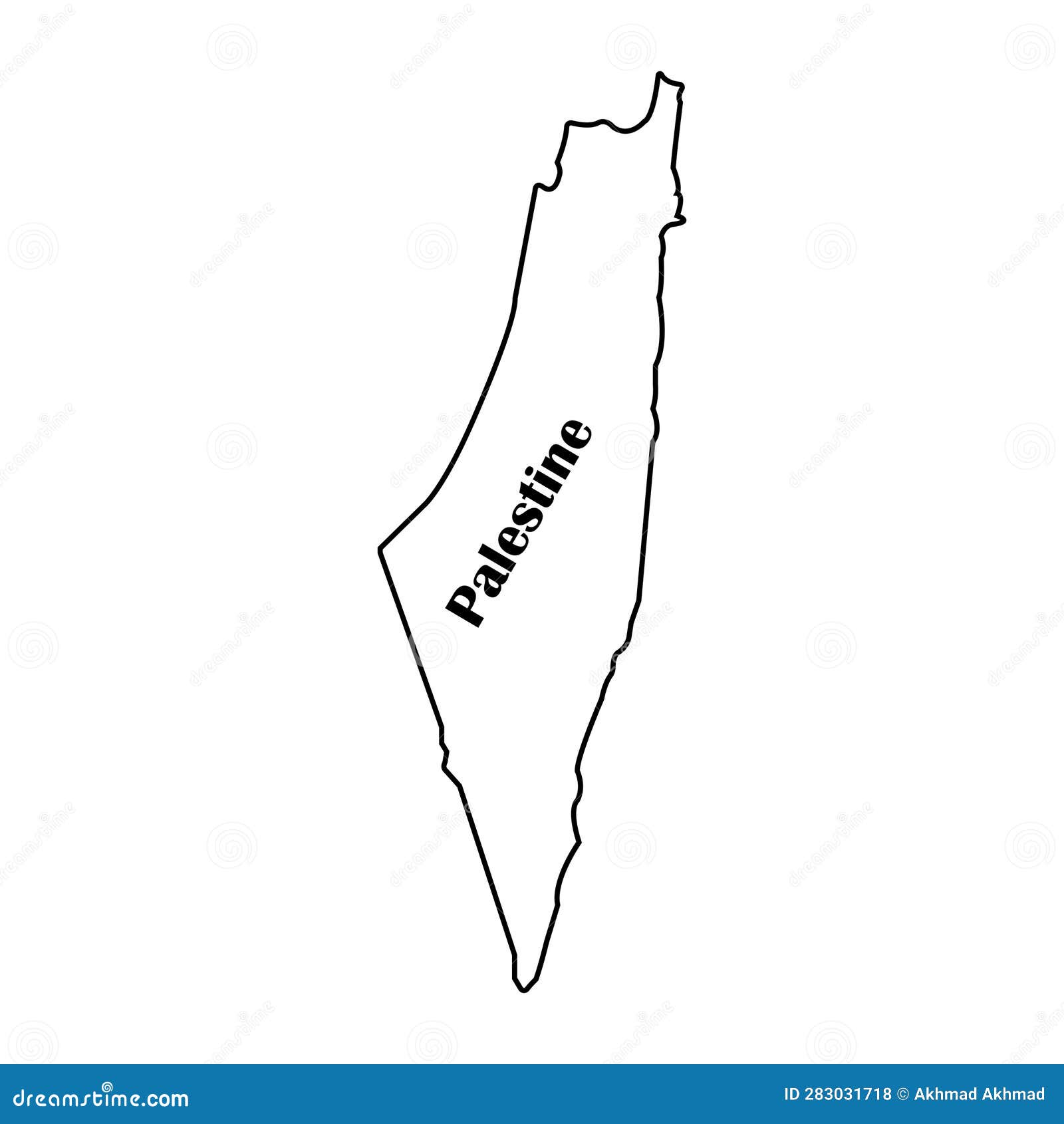 Palestine map stock vector. Illustration of land, world - 283031718