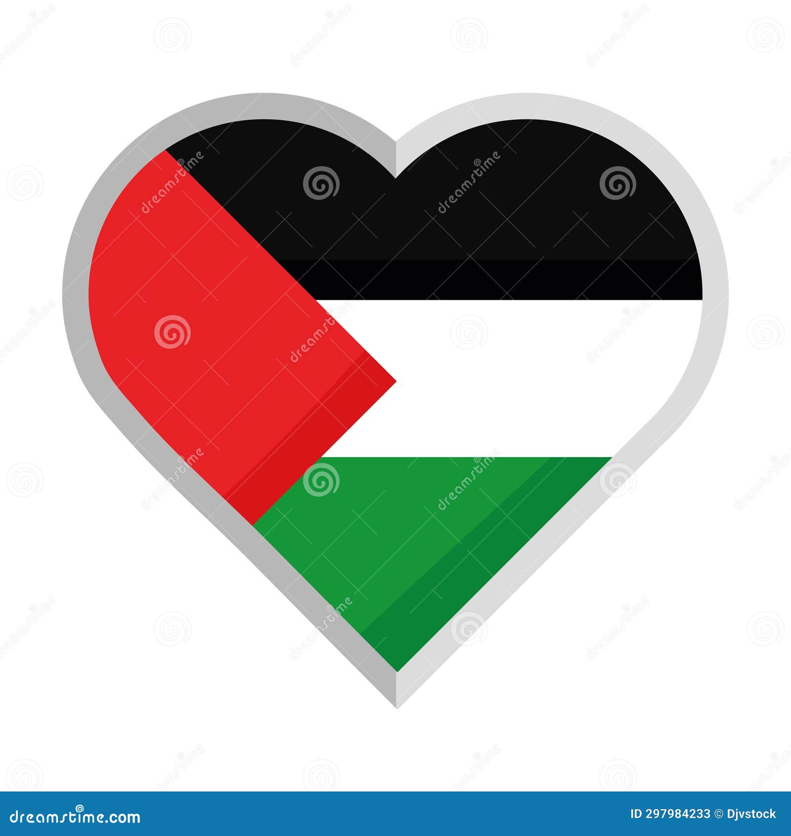 Palestine Save Palestinian Flag Heart Stock Illustration - Illustration ...