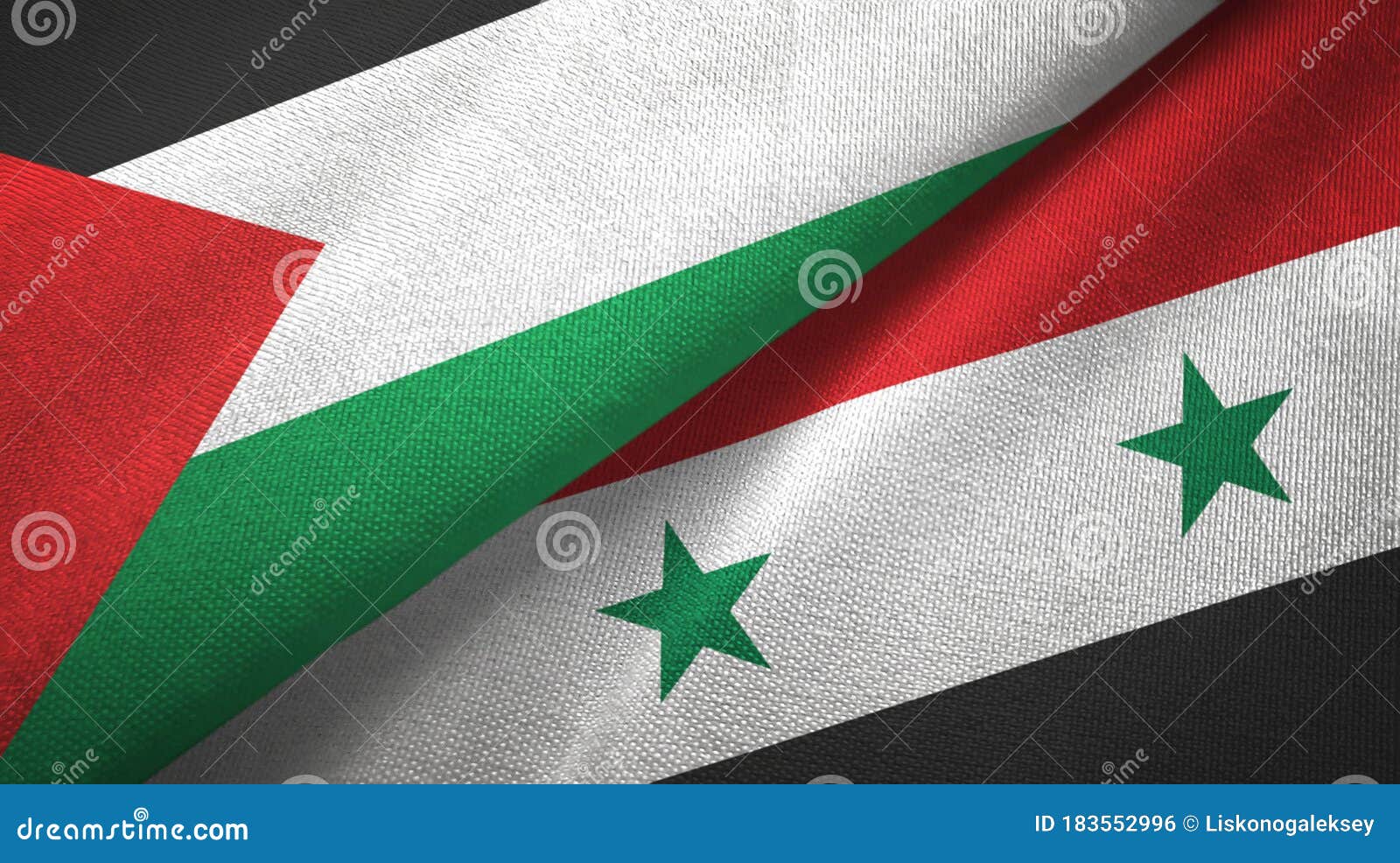 Palestine and Syria Two Flags Textile Cloth, Fabric Texture Stock Photo ...