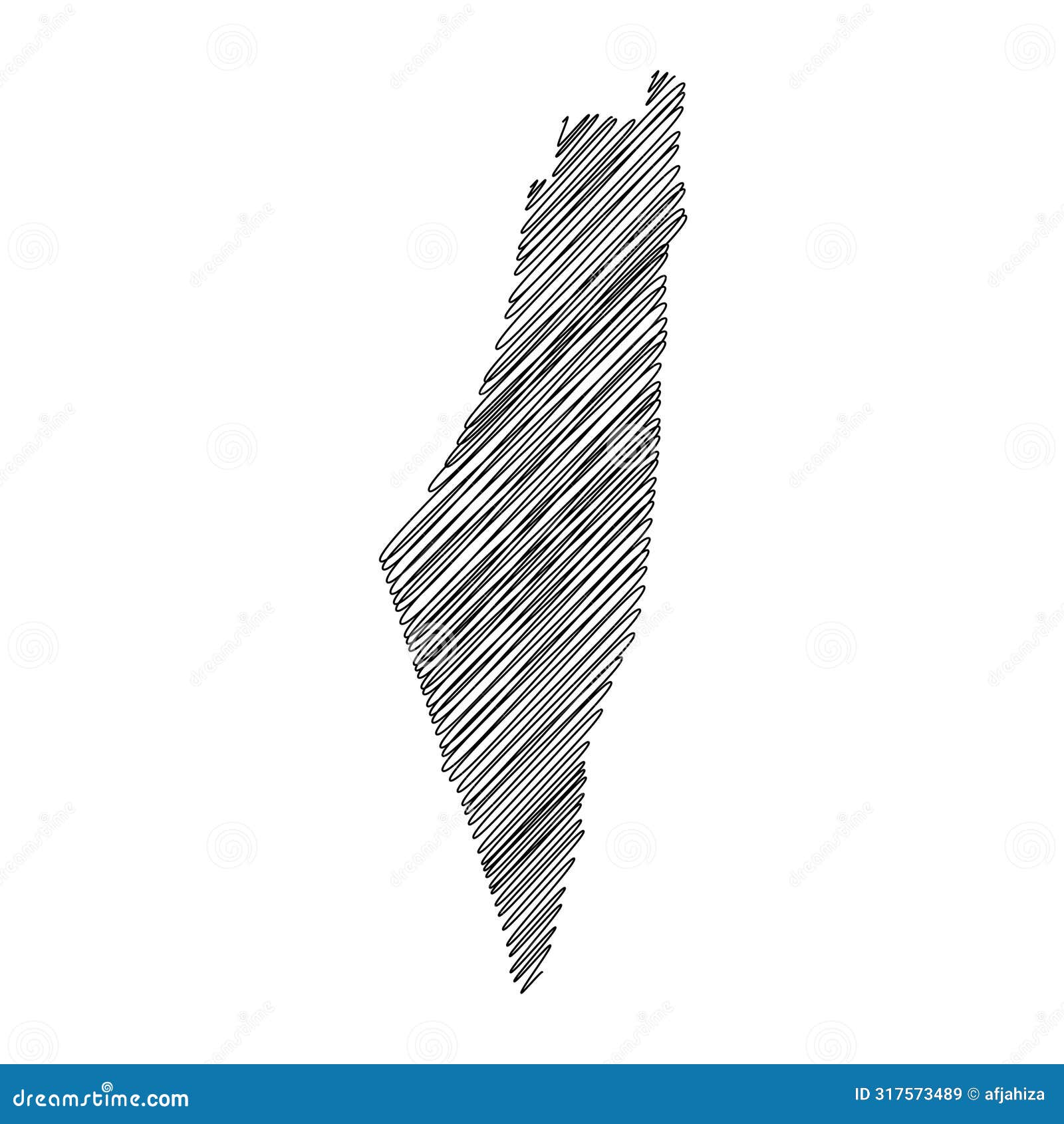 Palestine Thread Map Line Vector Illustration Stock Vector ...